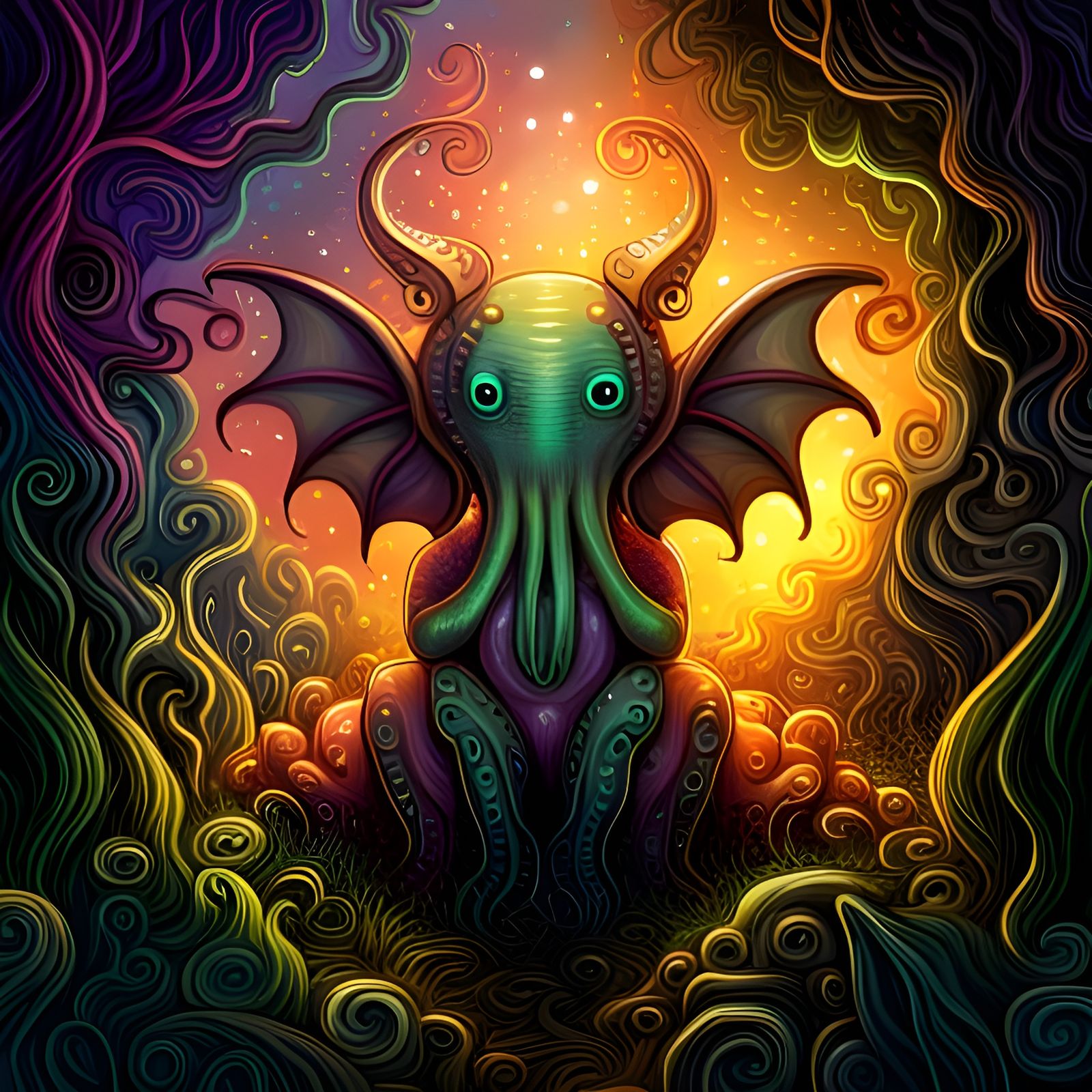 Cthulhu - AI Generated Artwork - NightCafe Creator