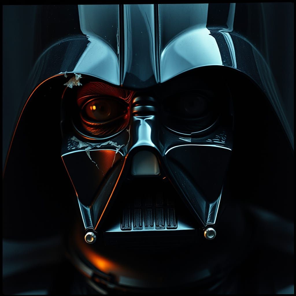 Darth Vader's Haggard Face Revealed in Cinematic C... - AI Art