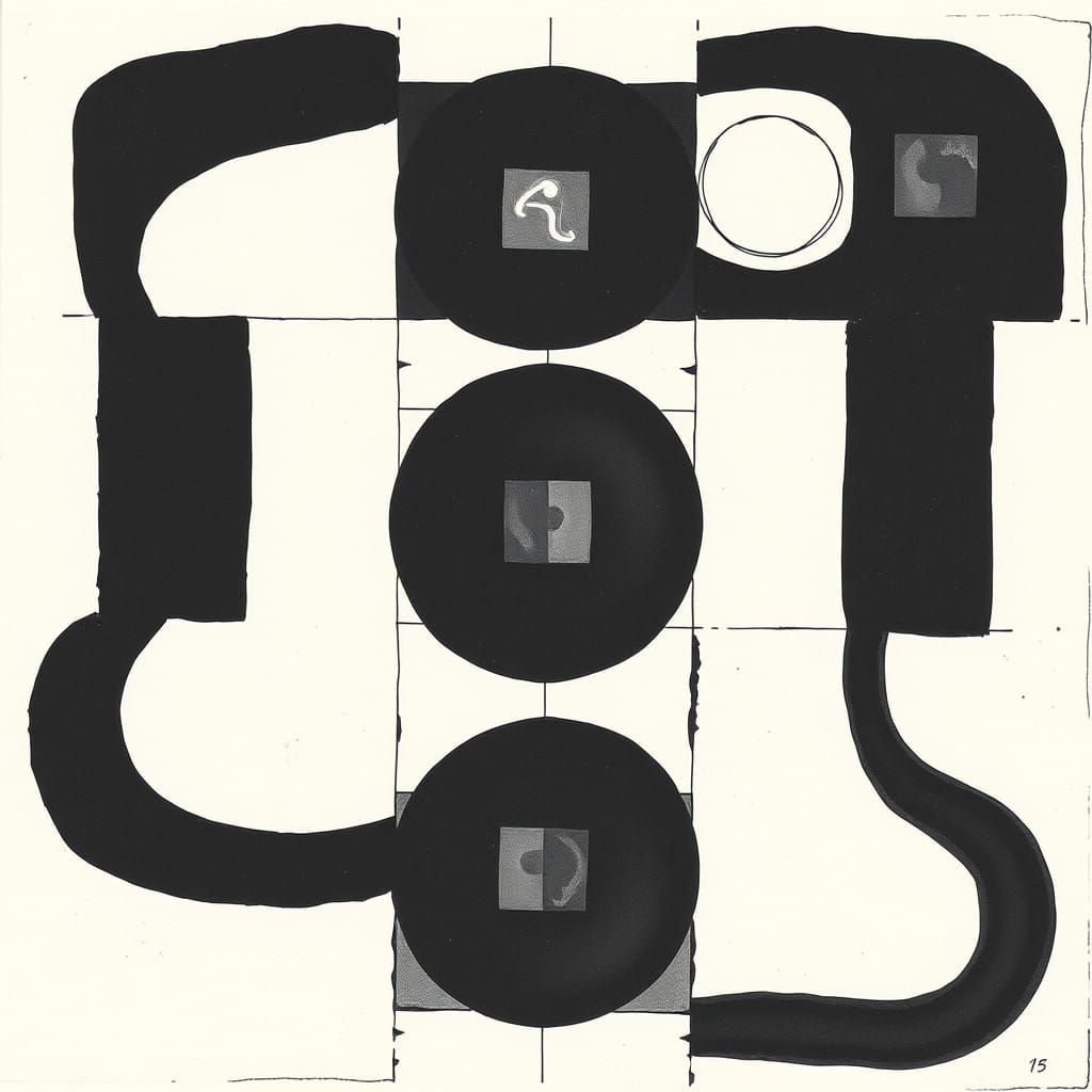 Ink blot test by Pablo Picasso - Abstract Cubist Ink Blot T...