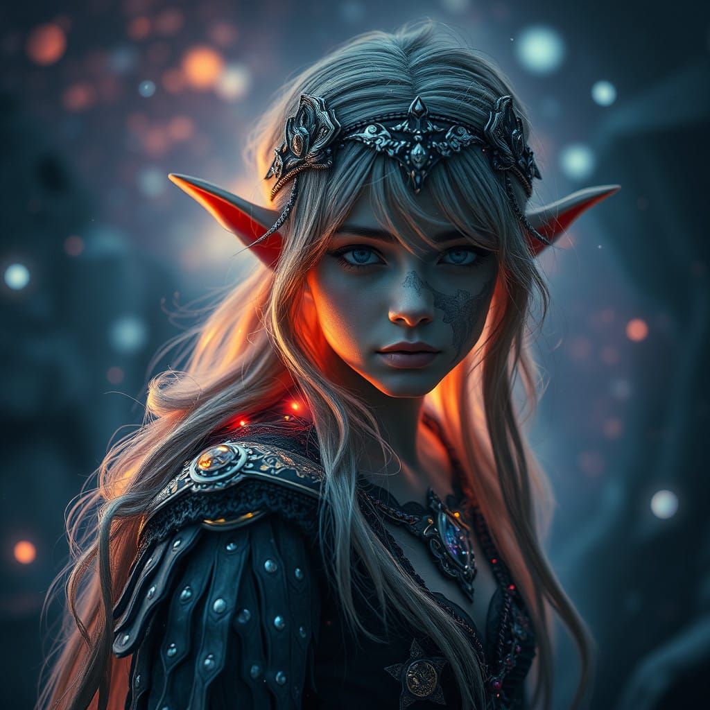 Fantasy - Ethereal Fantasy Galaxy Elf in Hyperrealistic Sty...