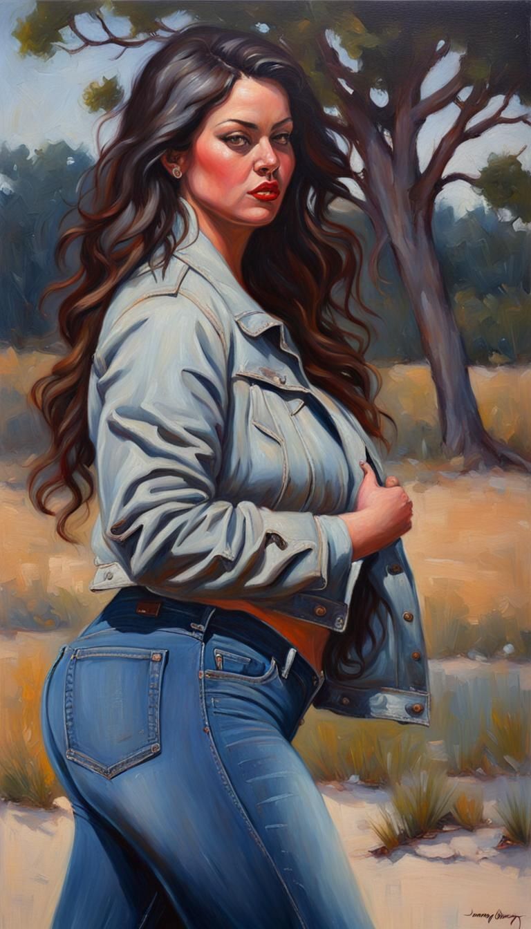 Woman in Jeans - AI Generated Artwork - NightCafe Creator