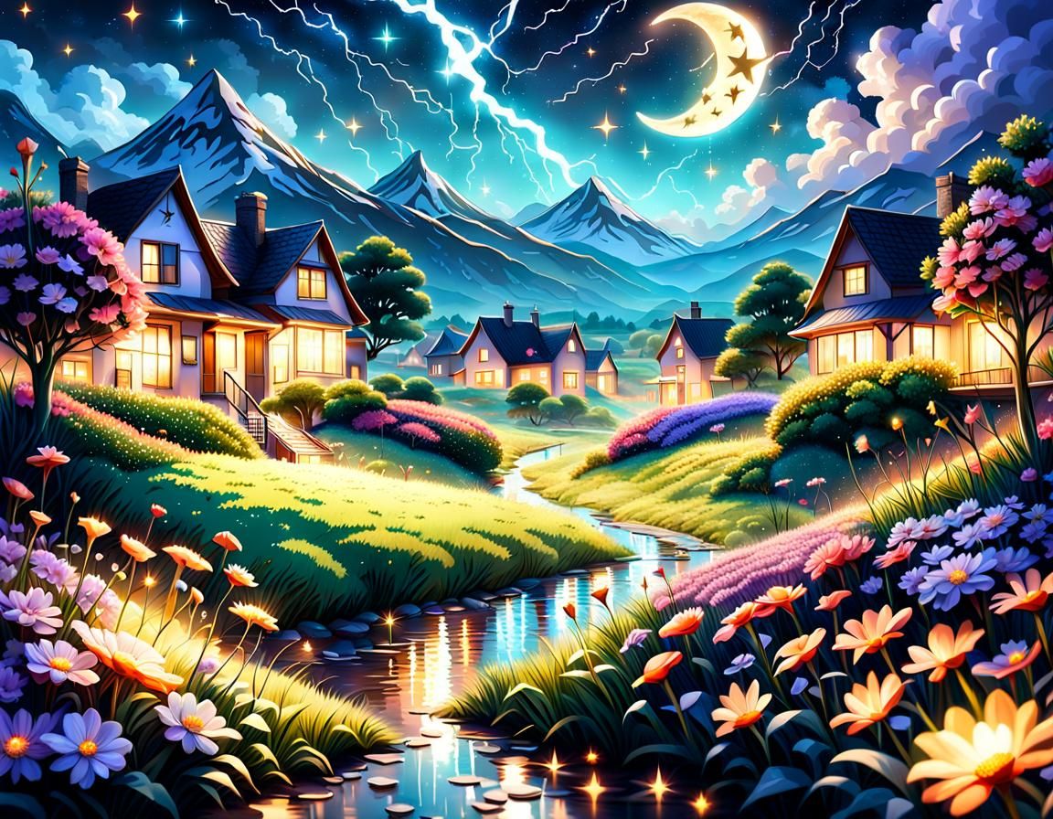 Fantasy country - AI Generated Artwork - NightCafe Creator