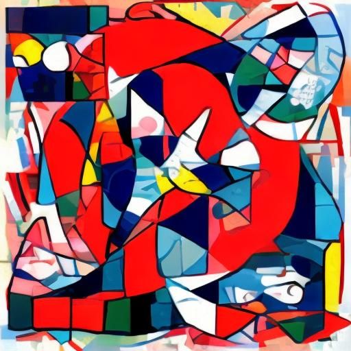 RED, MOSAIC, HEAD, BIRD - AI Generated Artwork - NightCafe Creator