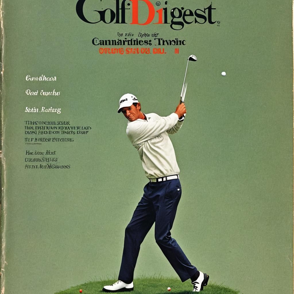 "Golf Digest"on the cover of magazine , man golfer on cover - AI ...