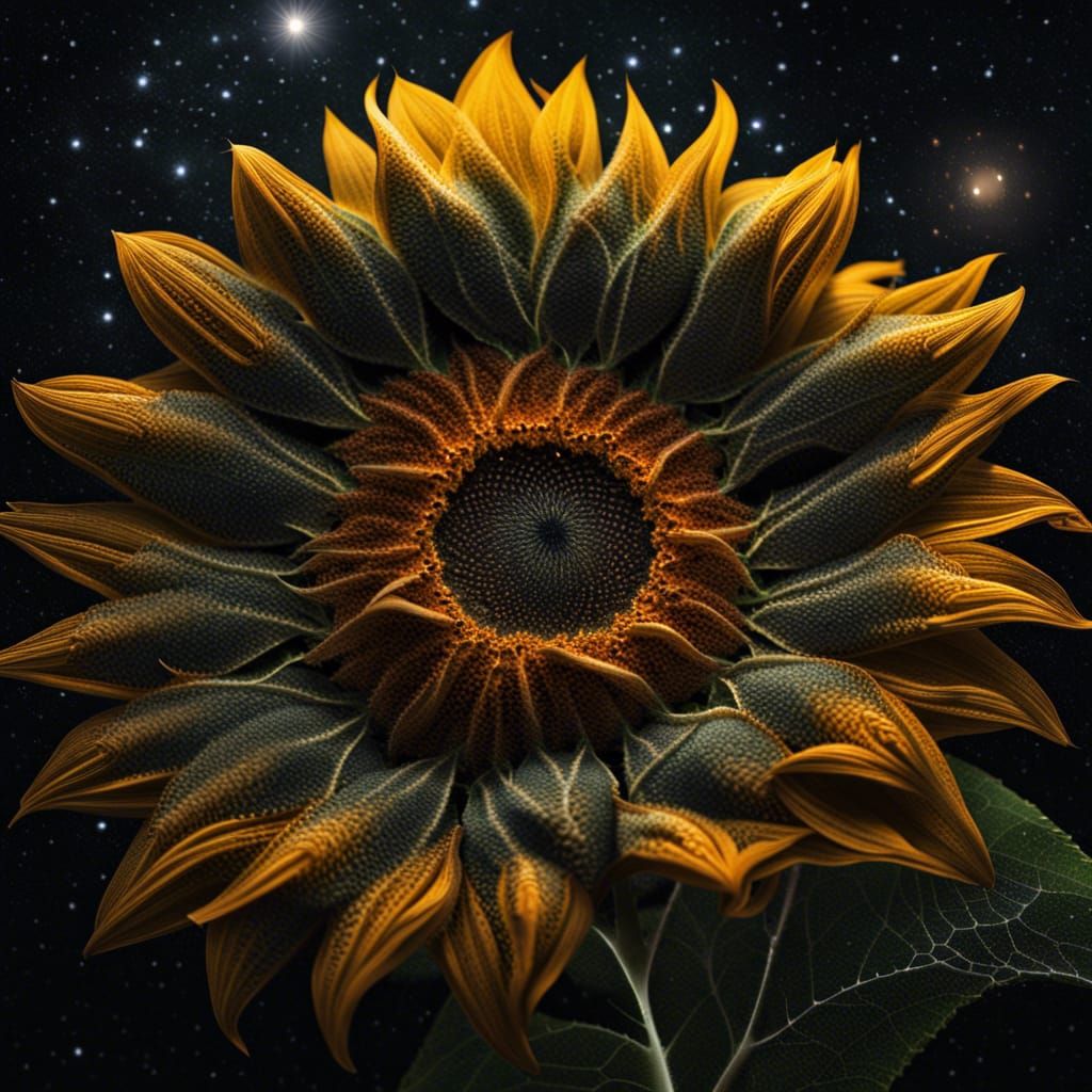 Sunflower galaxy - AI Generated Artwork - NightCafe Creator