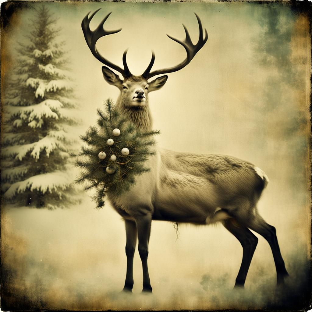 Christmas Stag Series - AI Generated Artwork - NightCafe Creator