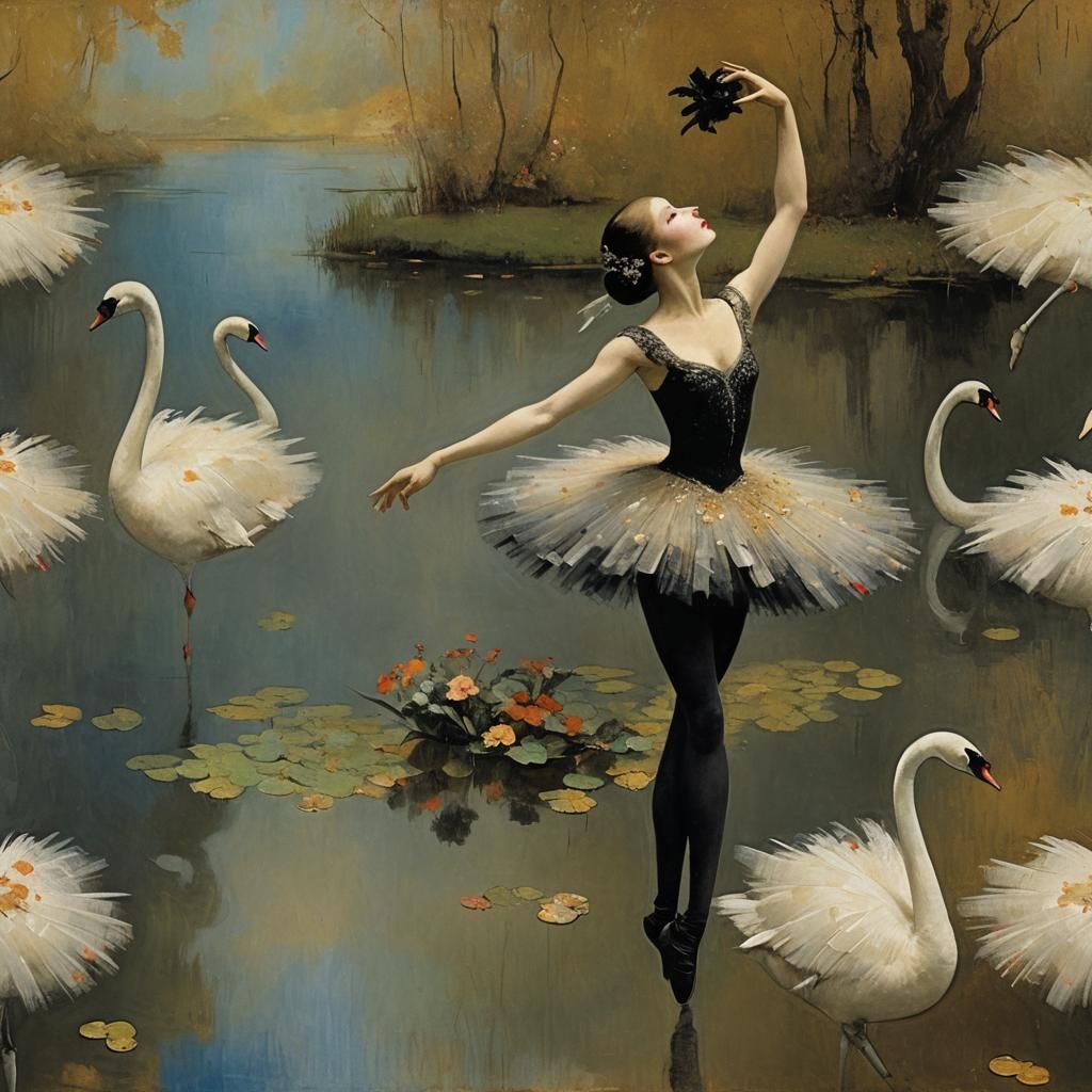 ballerina black swan - AI Generated Artwork - NightCafe Creator