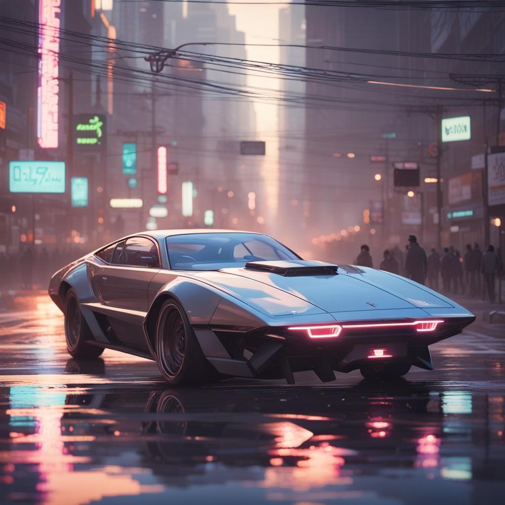 Alien sports car, demonic tuning, mech style, (cyberpunk style: 1.1 ...