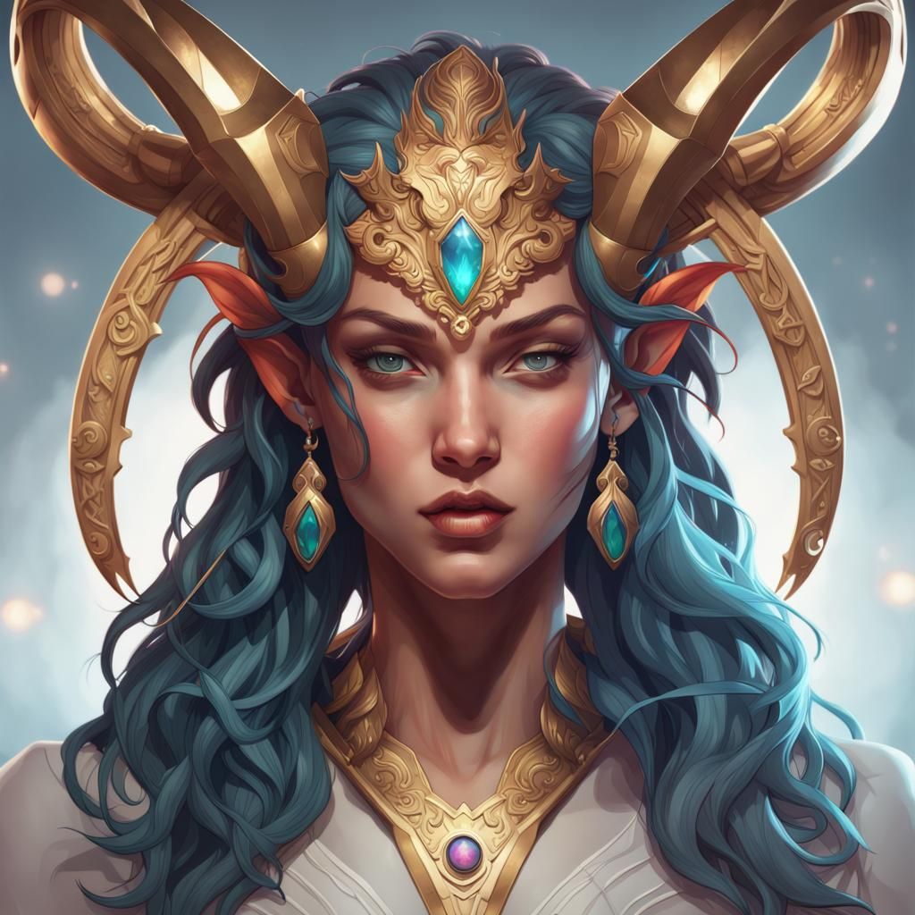 Capricorn zodiac sign female - AI Generated Artwork - NightCafe Creator