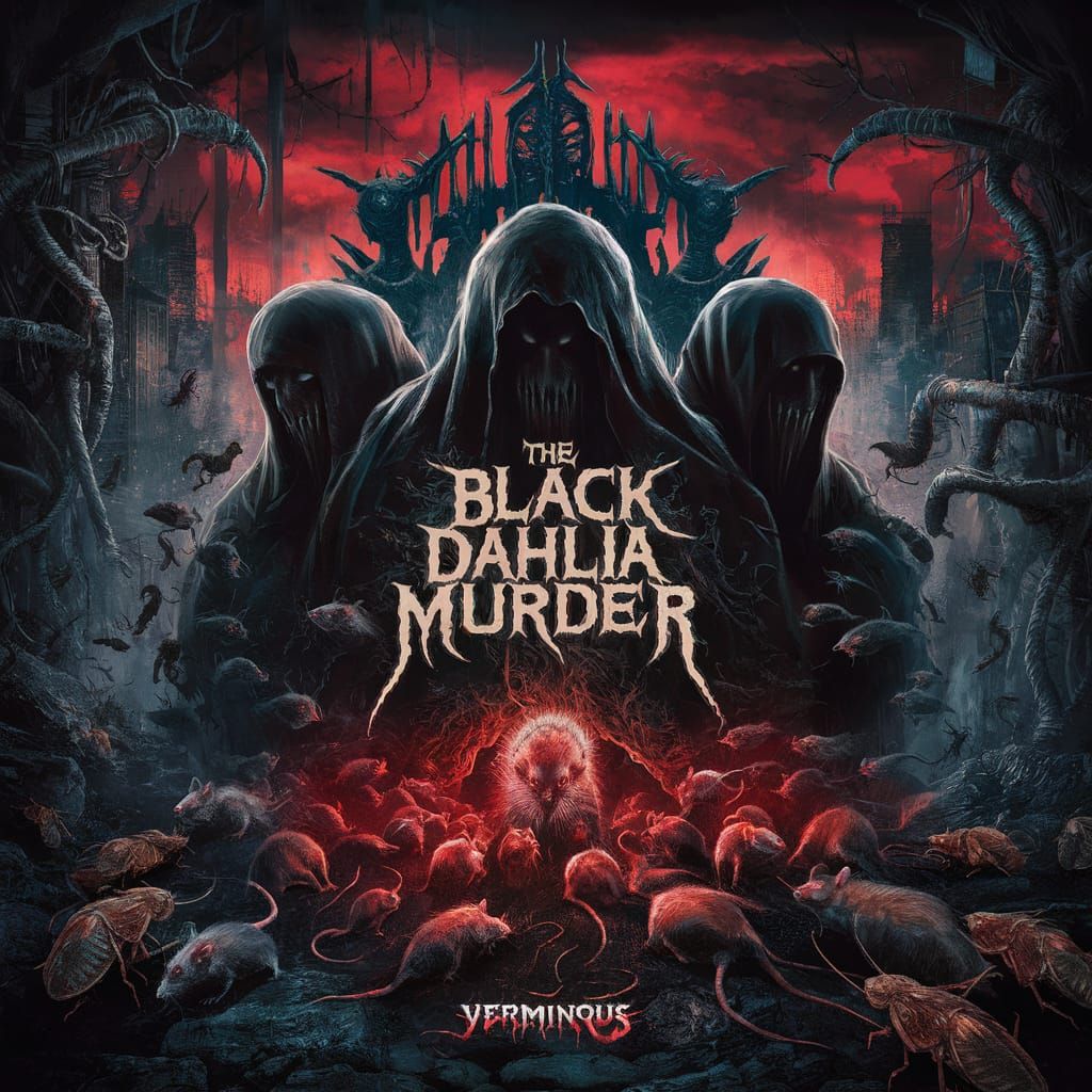 Death metal album cover, Band: "THE BLACK DALIAH MURDER" Title ...