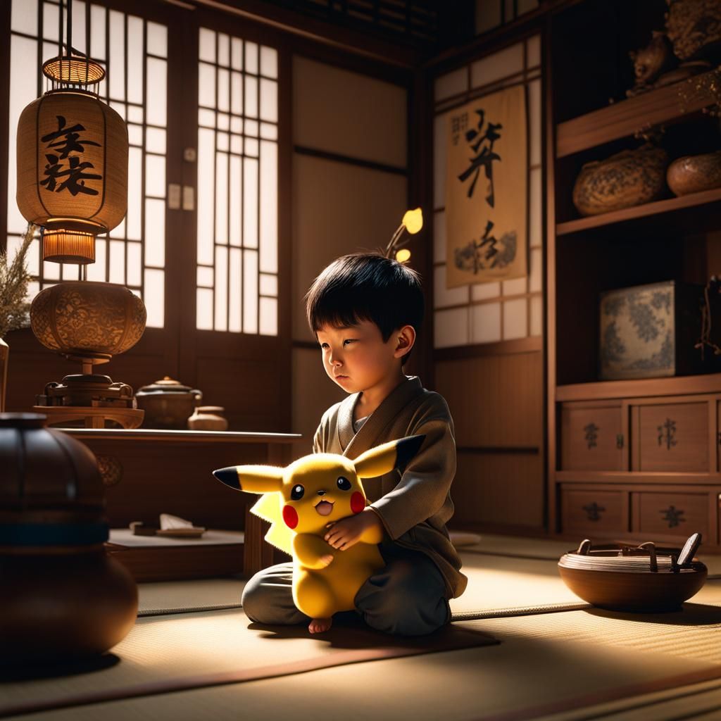 Pikachu puppet gives comfort - AI Generated Artwork - NightCafe Creator