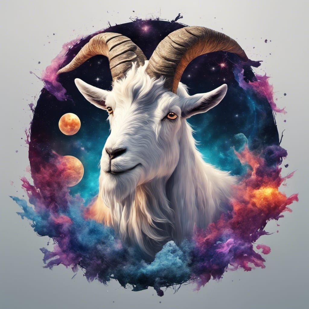 Portrait of a Space Goat - AI Generated Artwork - NightCafe Creator