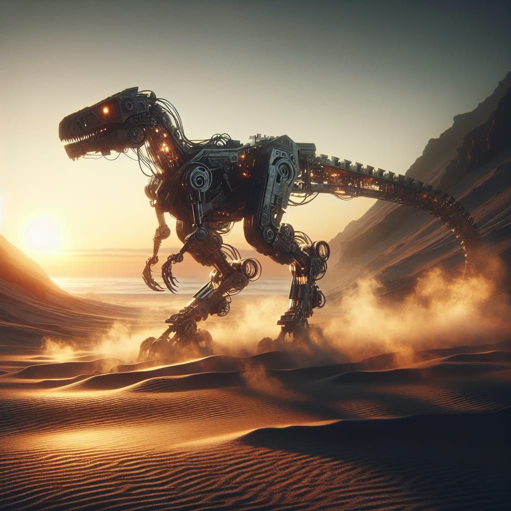 Mecha raptor - AI Generated Artwork - NightCafe Creator