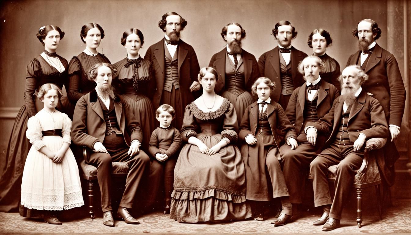 Charles Dickens’ family portrait (according to AI) - AI Generated ...