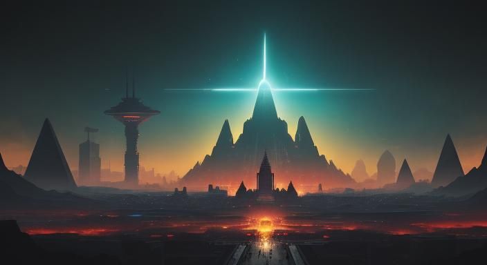 Alien Mega City - AI Generated Artwork - NightCafe Creator