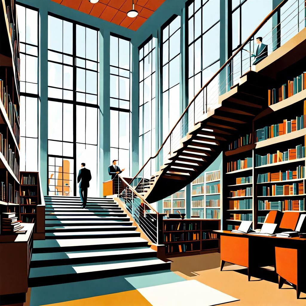 Retro library 1 - AI Generated Artwork - NightCafe Creator