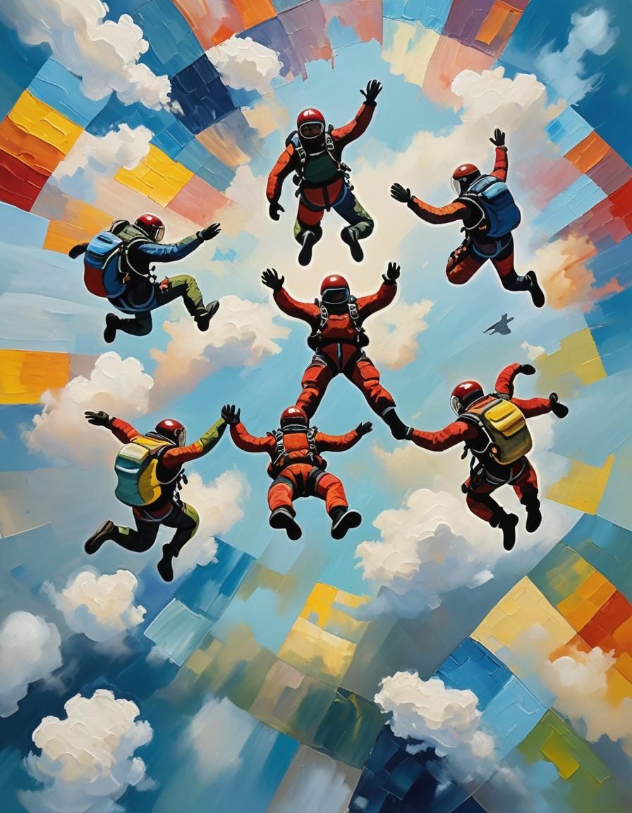 Skydiving: "Uh, guys, I don't think this is the right formation." - AI ...