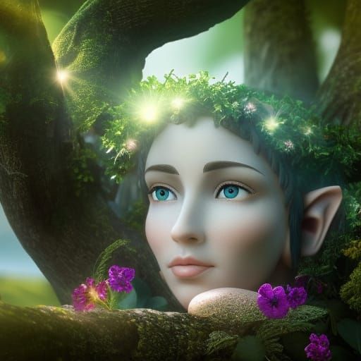 Elf Goddess of nature and life - AI Generated Artwork - NightCafe Creator