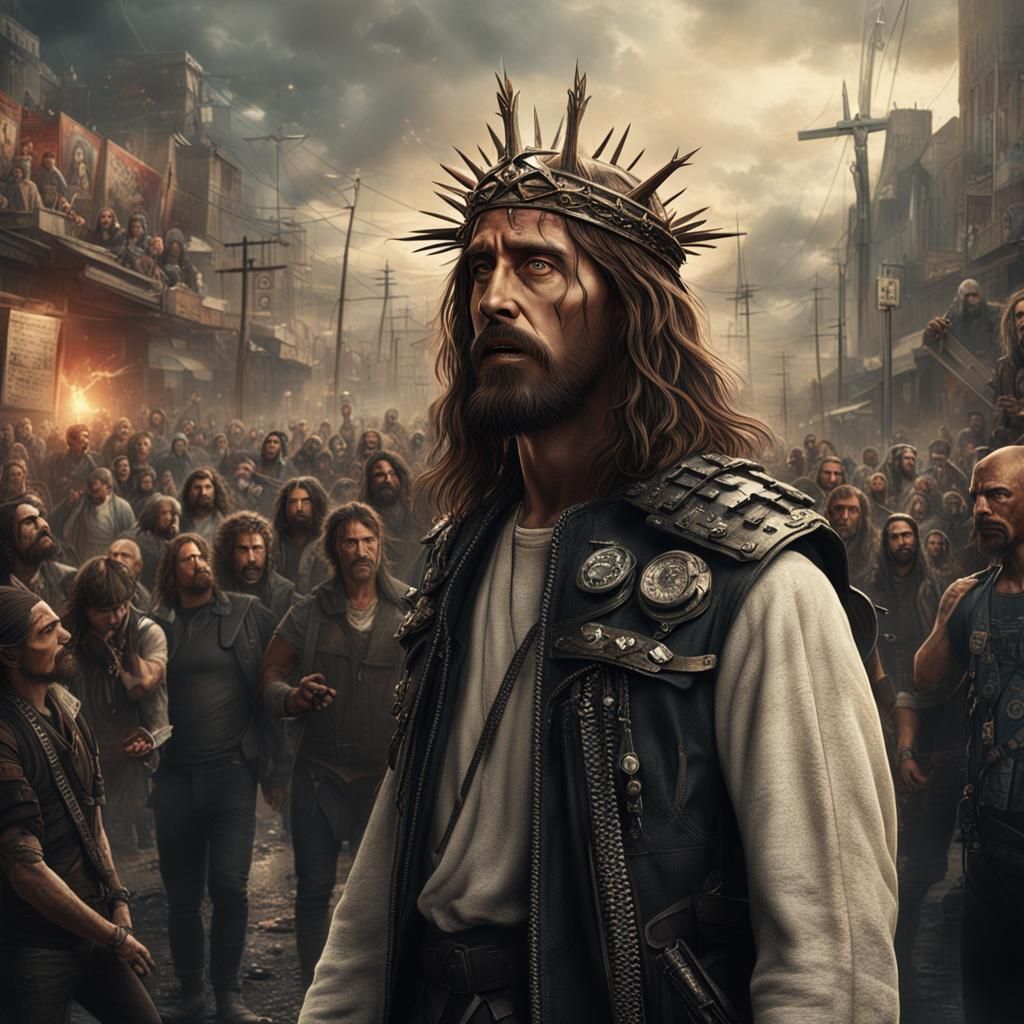 jesus christ as a punk - AI Generated Artwork - NightCafe Creator