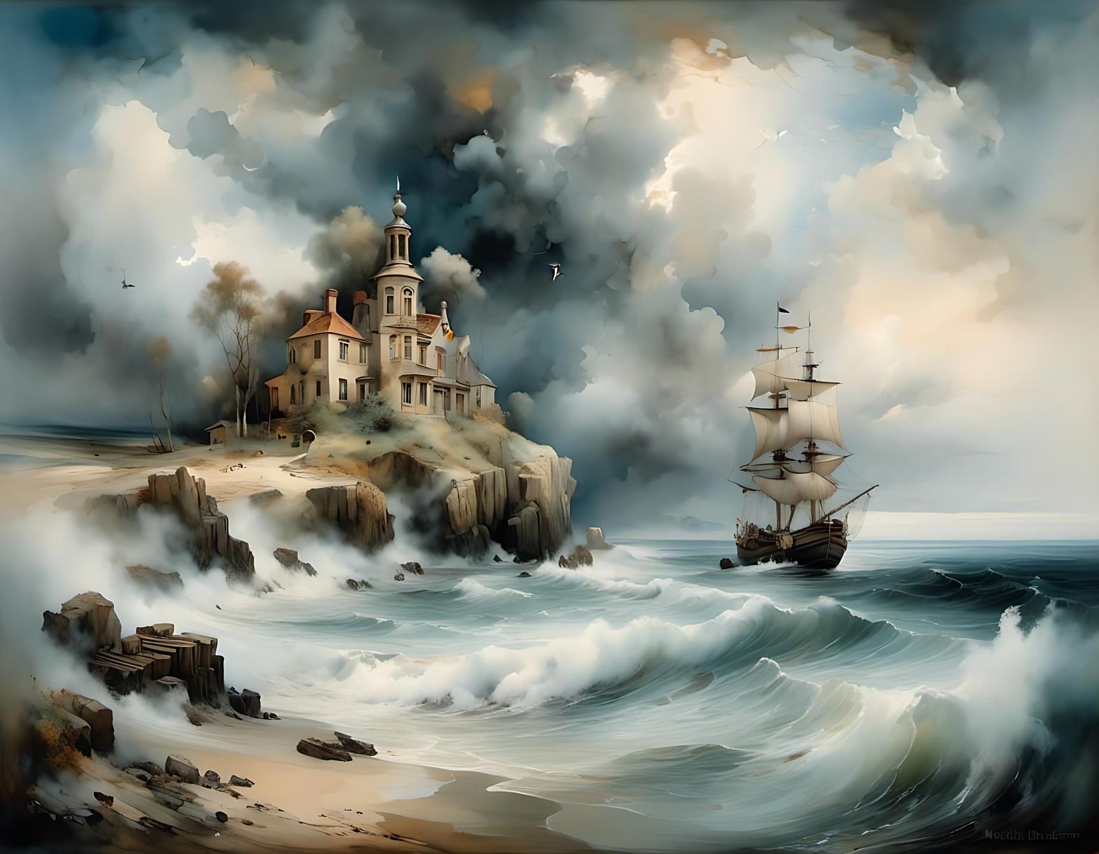 A Seascape - AI Generated Artwork - NightCafe Creator