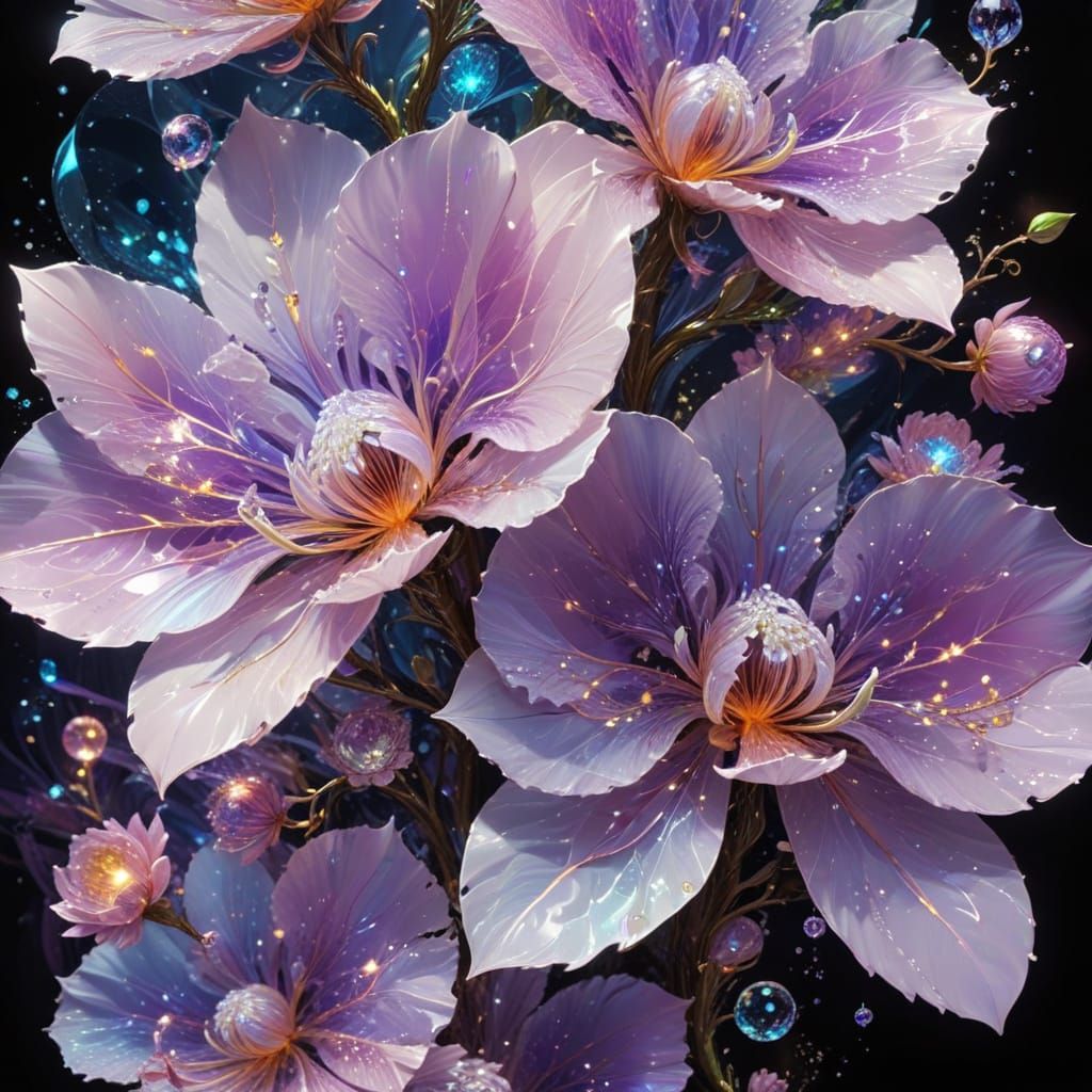 Glowing Anime Alien with Magical Aura and Stained ... - AI Art