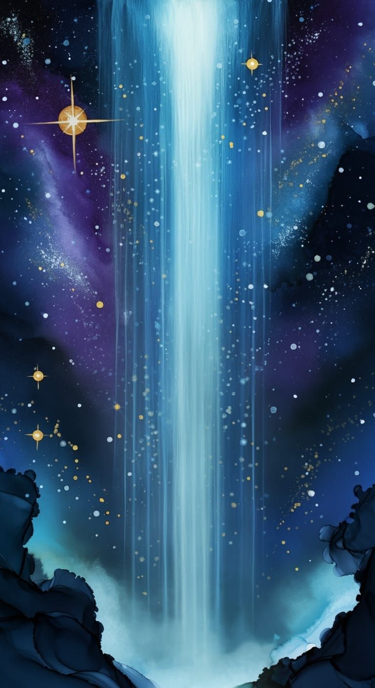 Starfall - Celestial Cascade in Cosmic Colors