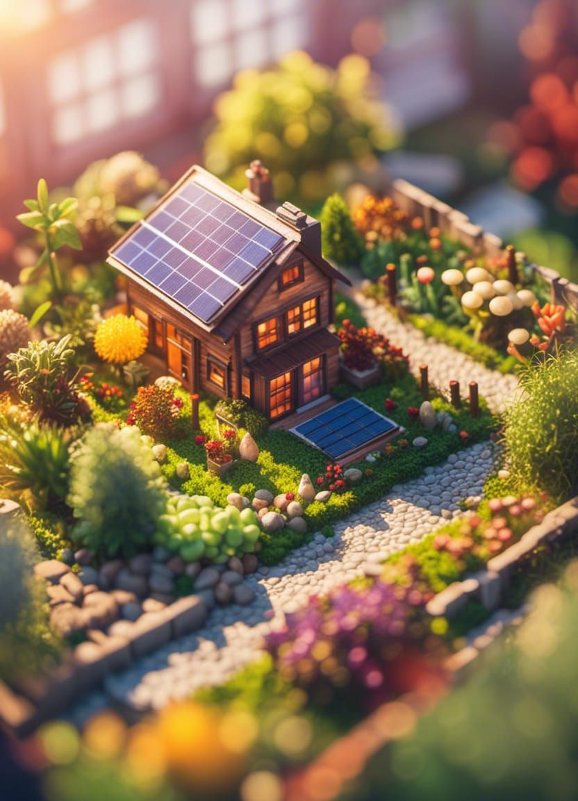Solarpunk house - AI Generated Artwork - NightCafe Creator