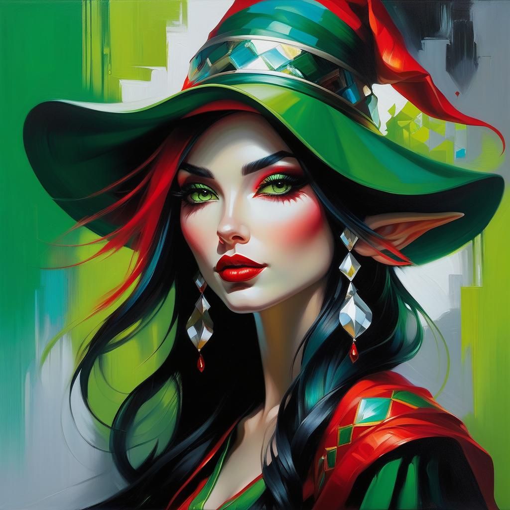 a colorful hat elve - AI Generated Artwork - NightCafe Creator