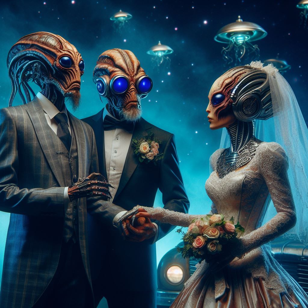 Alien wedding - AI Generated Artwork - NightCafe Creator