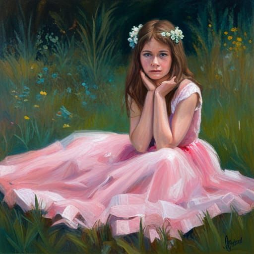 Pink tulle dress - AI Generated Artwork - NightCafe Creator