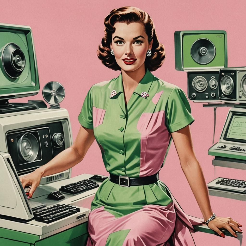 Space age computer woman - AI Generated Artwork - NightCafe Creator
