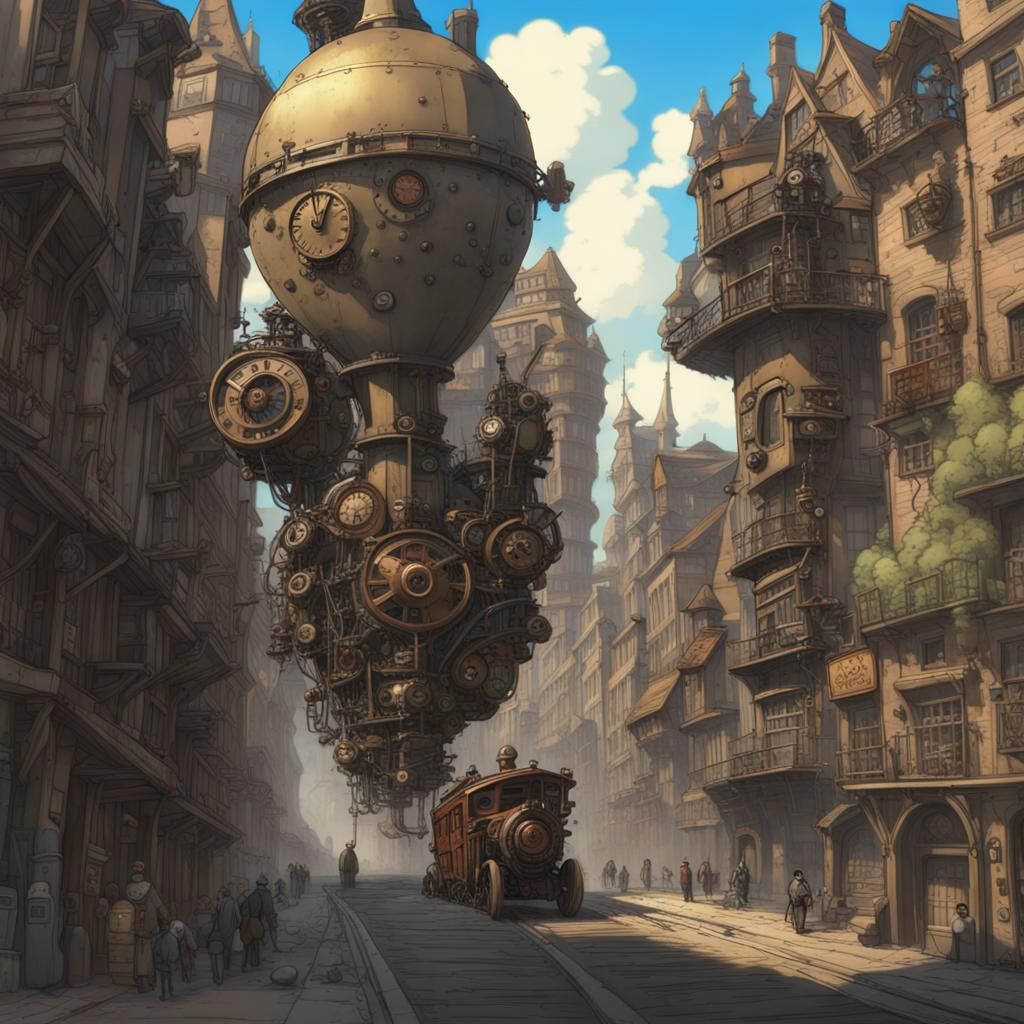 The moving city - AI Generated Artwork - NightCafe Creator