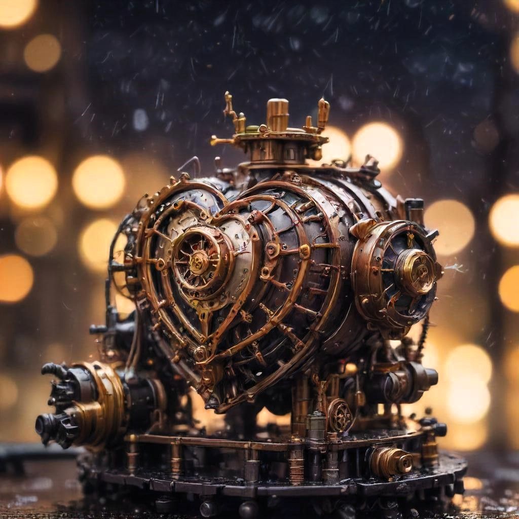 steampunk heart v4 - AI Generated Artwork - NightCafe Creator