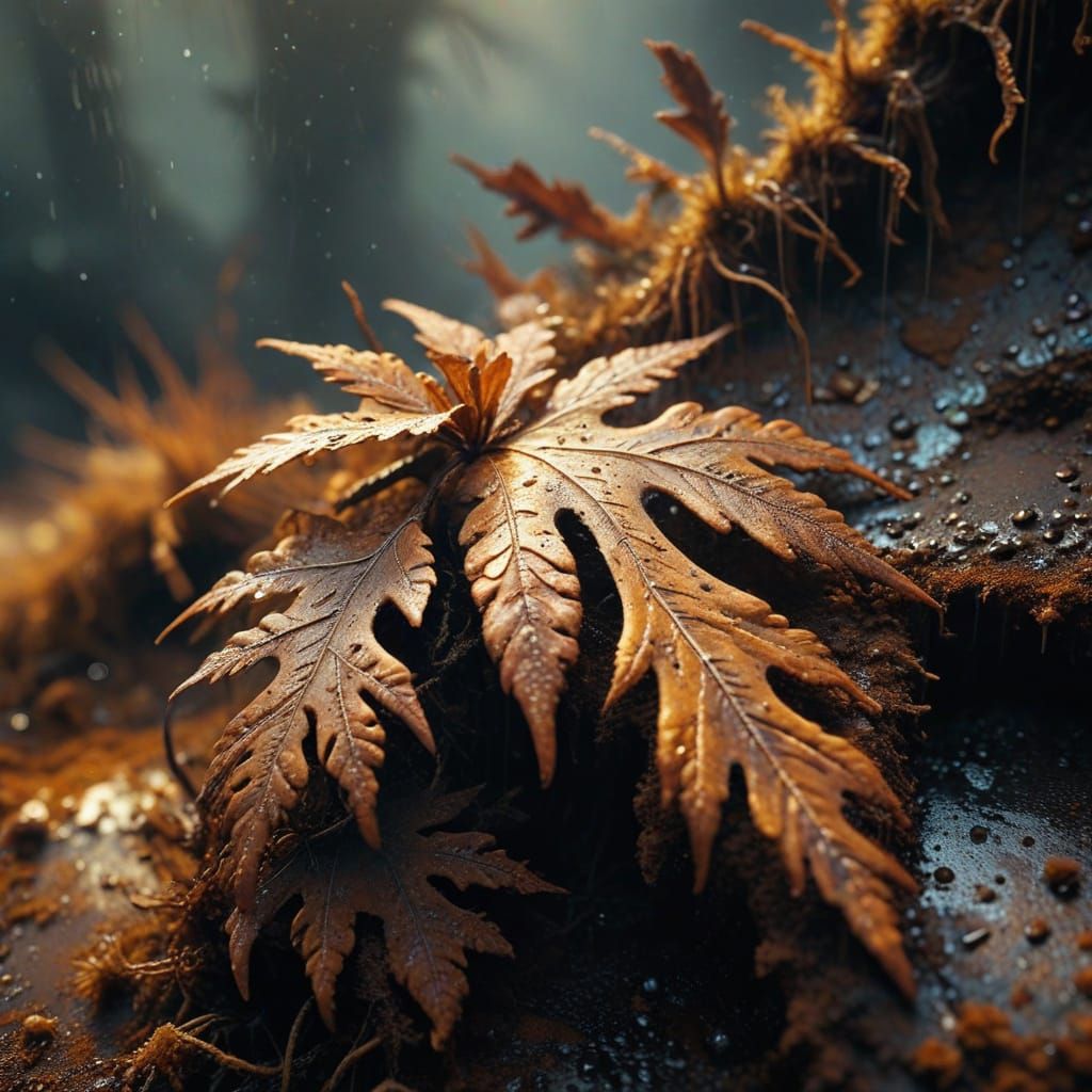 Microscopic Rust - Surrealistic Close-Up of Iridescent Rust ...