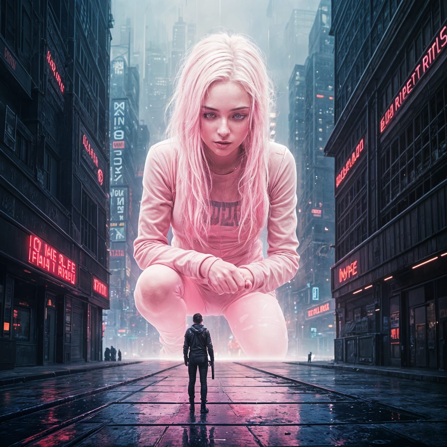 Cinematic Sci-Fi Goddess Ignites Blade Runner 2049... - AI Art