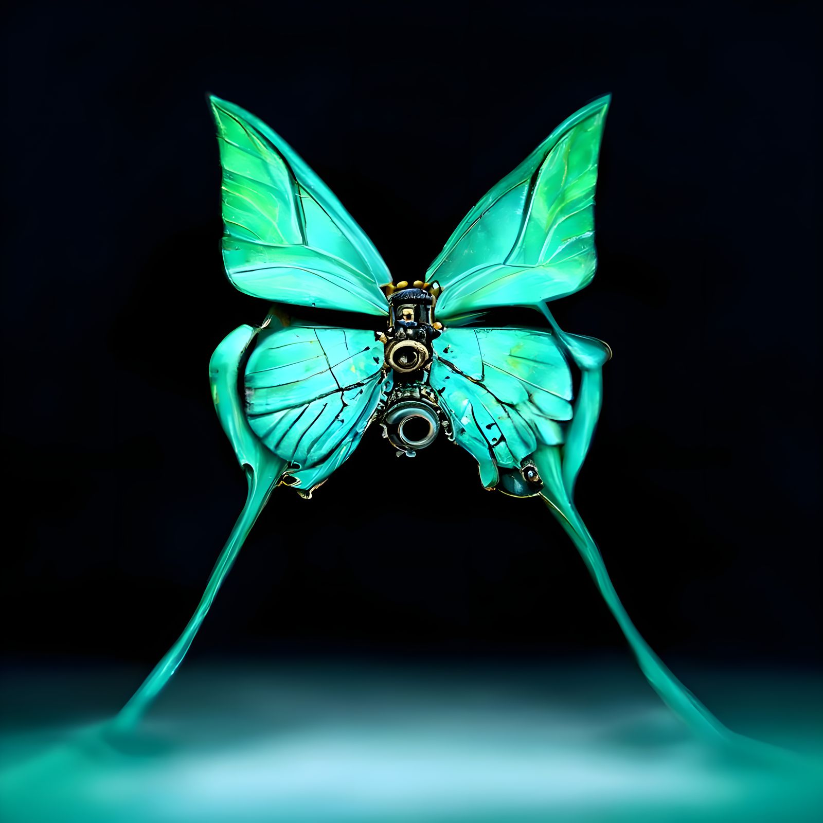 Clockwork Butterfly - AI Generated Artwork - NightCafe Creator