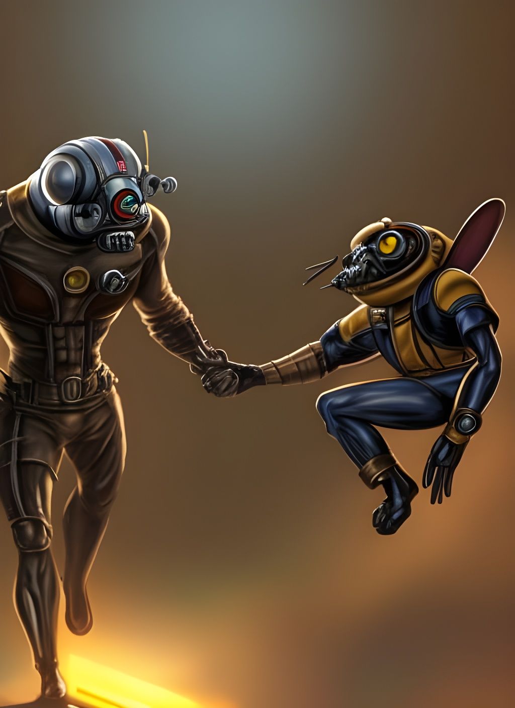 Ant-Man and a Bumble-Bee - AI Generated Artwork - NightCafe Creator