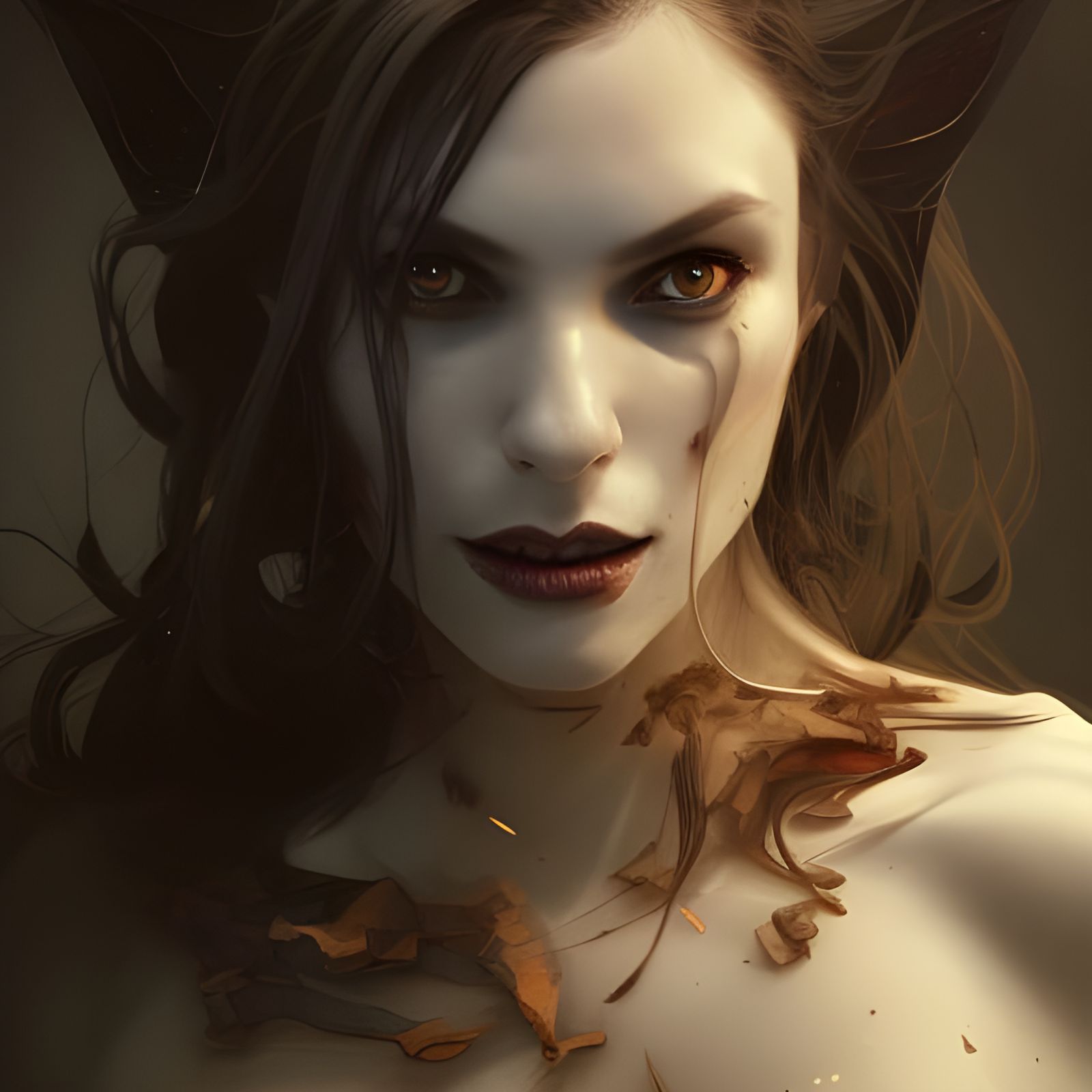 vampire bat starring straight at me head and shoulders portrait, 8k ...