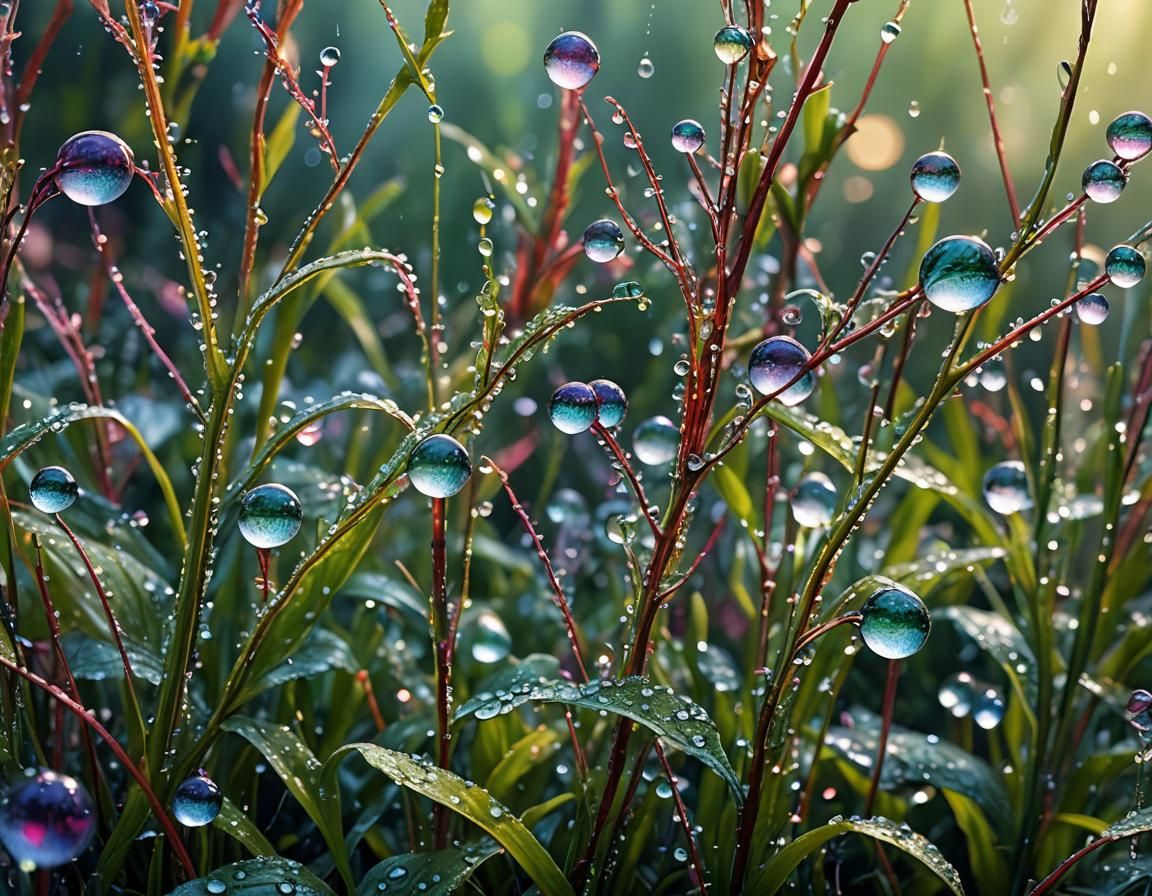 "a touch of magic to the natural landscape close-ups of dew-kissed ...