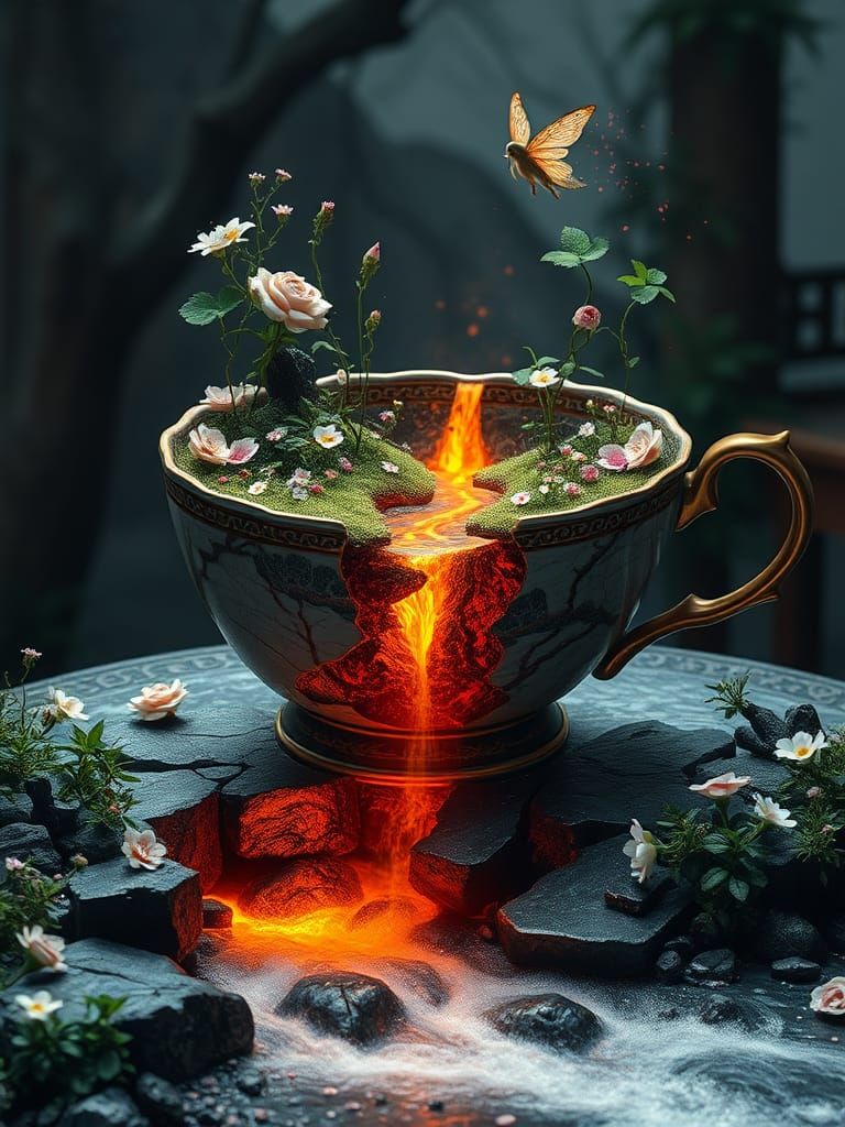 Cup of seclusion- Daily challenge #740 - NightCafe Creator