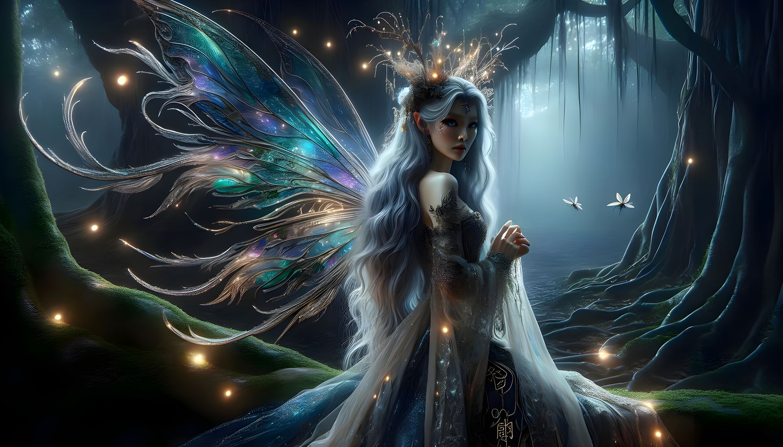 Queen Fay - Ethereal East Asian Fairy Queen in Enchanted For...