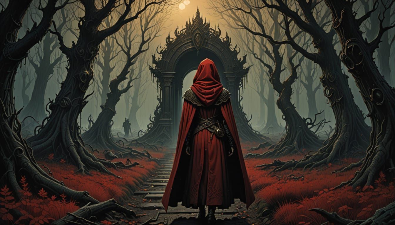 Red Riding Hood in the Horror-Wood - Ethereal Girl Approache...