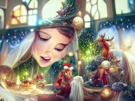 Beautiful Christmas Fantasy Illustration - AI Generated Artwork ...
