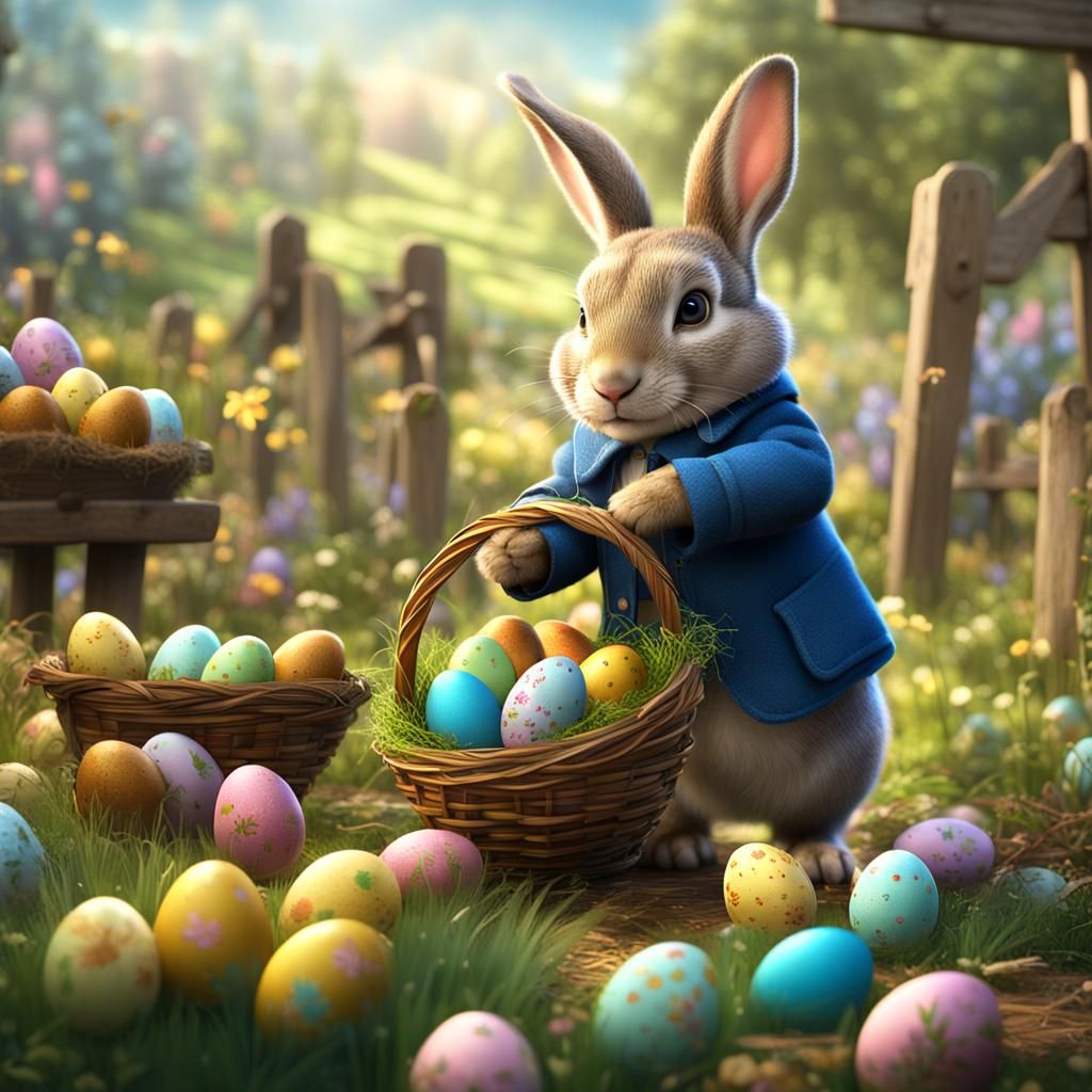 Happy Easter, Peter Rabbit - AI Generated Artwork - NightCafe Creator