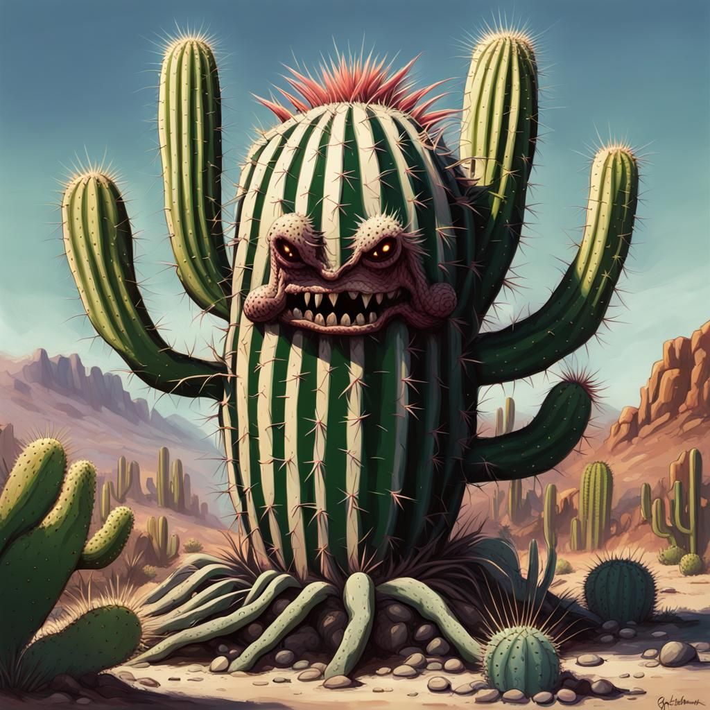 Man-eating Cactus - AI Generated Artwork - NightCafe Creator