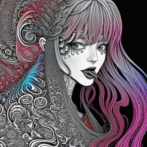 stuck tongue beauty - AI Generated Artwork - NightCafe Creator