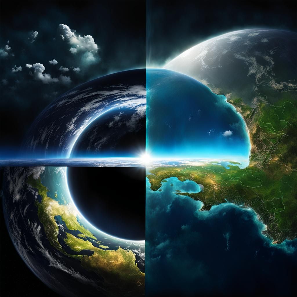 Perfect world divided - AI Generated Artwork - NightCafe Creator