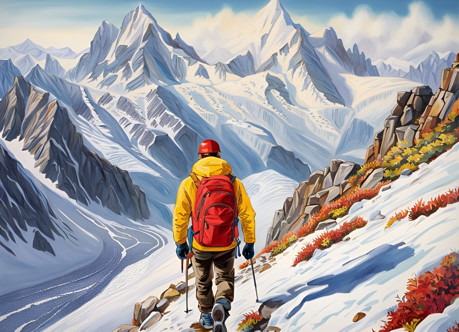 Towards another summit - AI Generated Artwork - NightCafe Creator