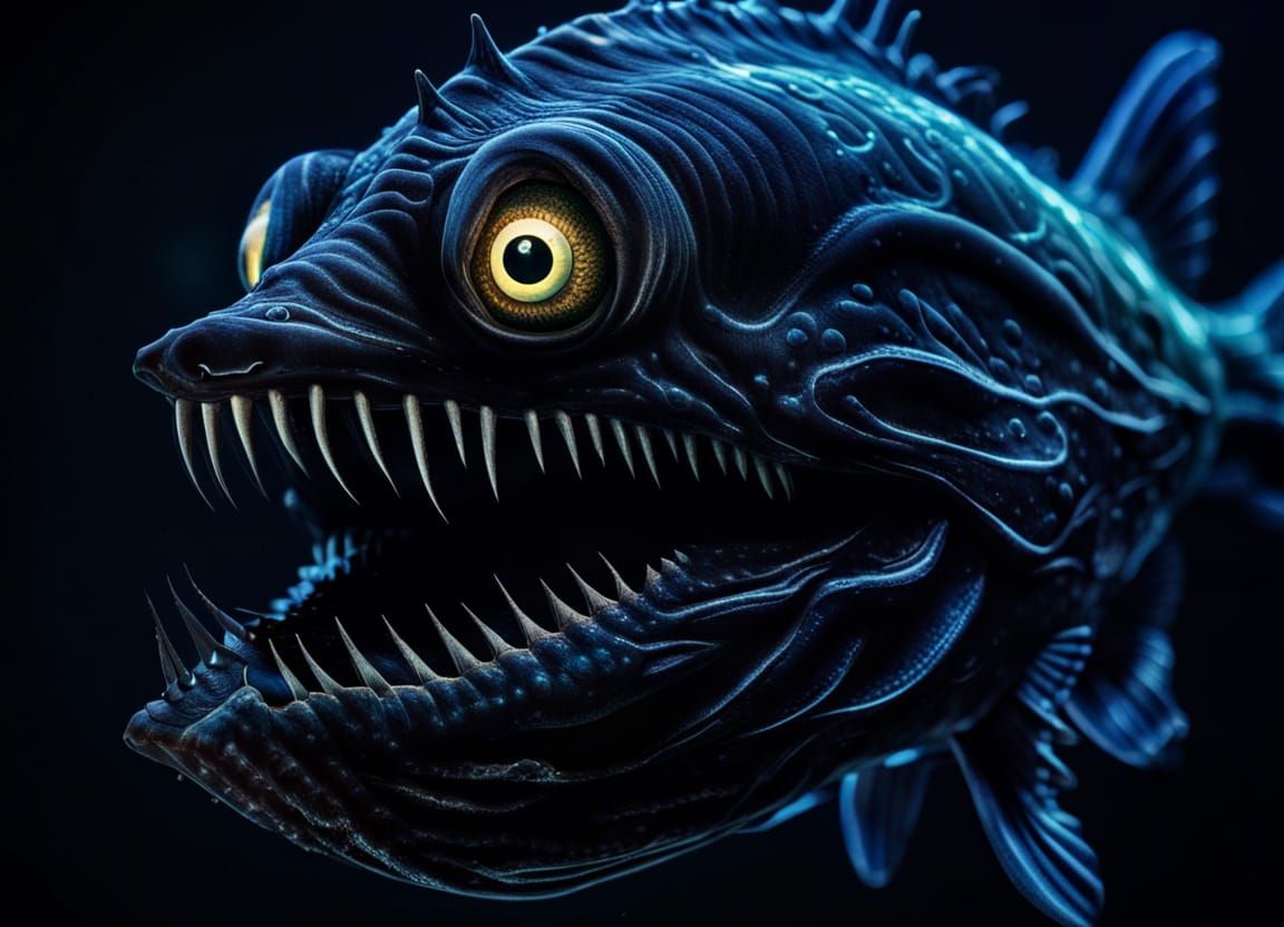 Freaky Deep Water Fish - AI Generated Artwork - NightCafe Creator