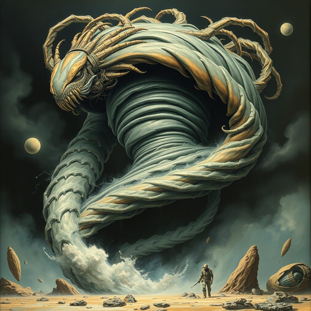 tornado swirl creature - Biomechanical Tornado Creature in ...